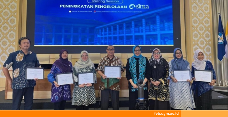 FEB UGM Raih Penghargaan Terbaik 4 Pengelolaan SINTA UGM 2025